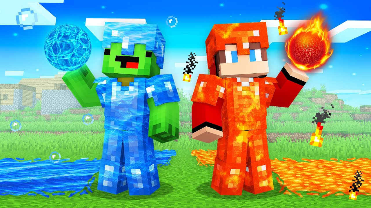 Mikey WATER Armor vs JJ LAVA Armor Survival Battle in Minecraft (Maizen) - YouTube