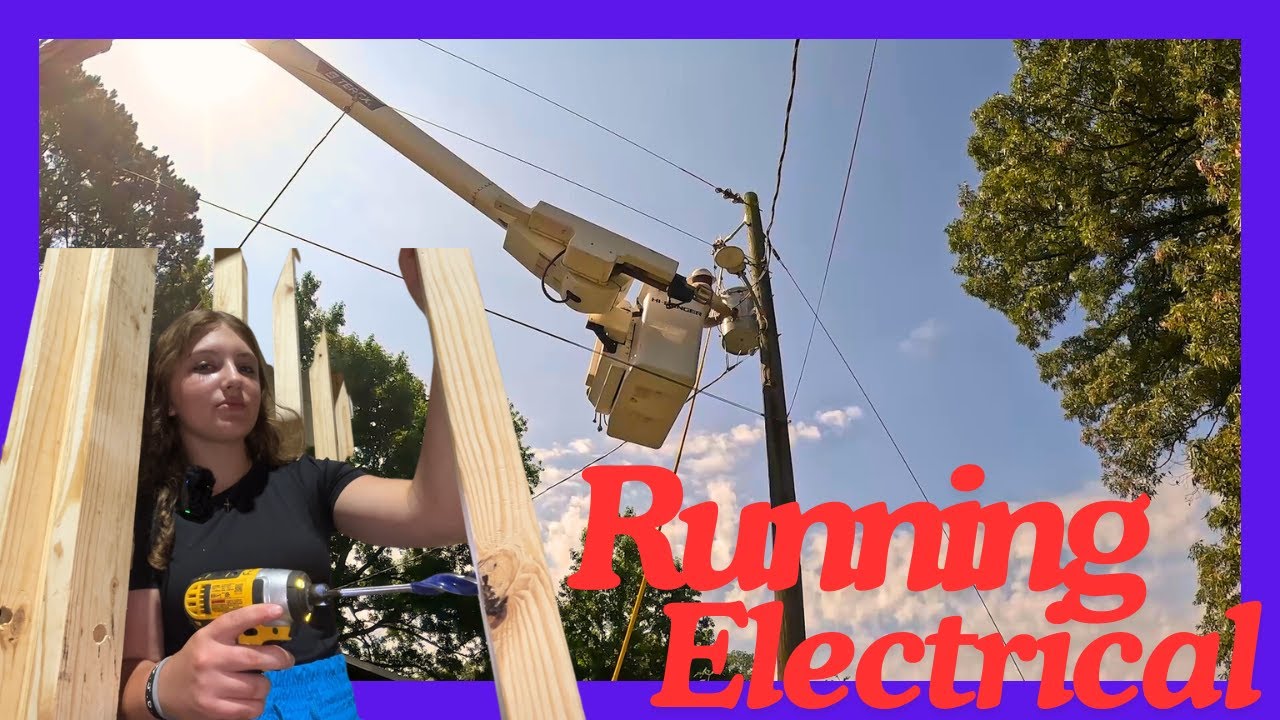 We Have POWER! Hooking Up Electric And Clearing Trees - YouTube