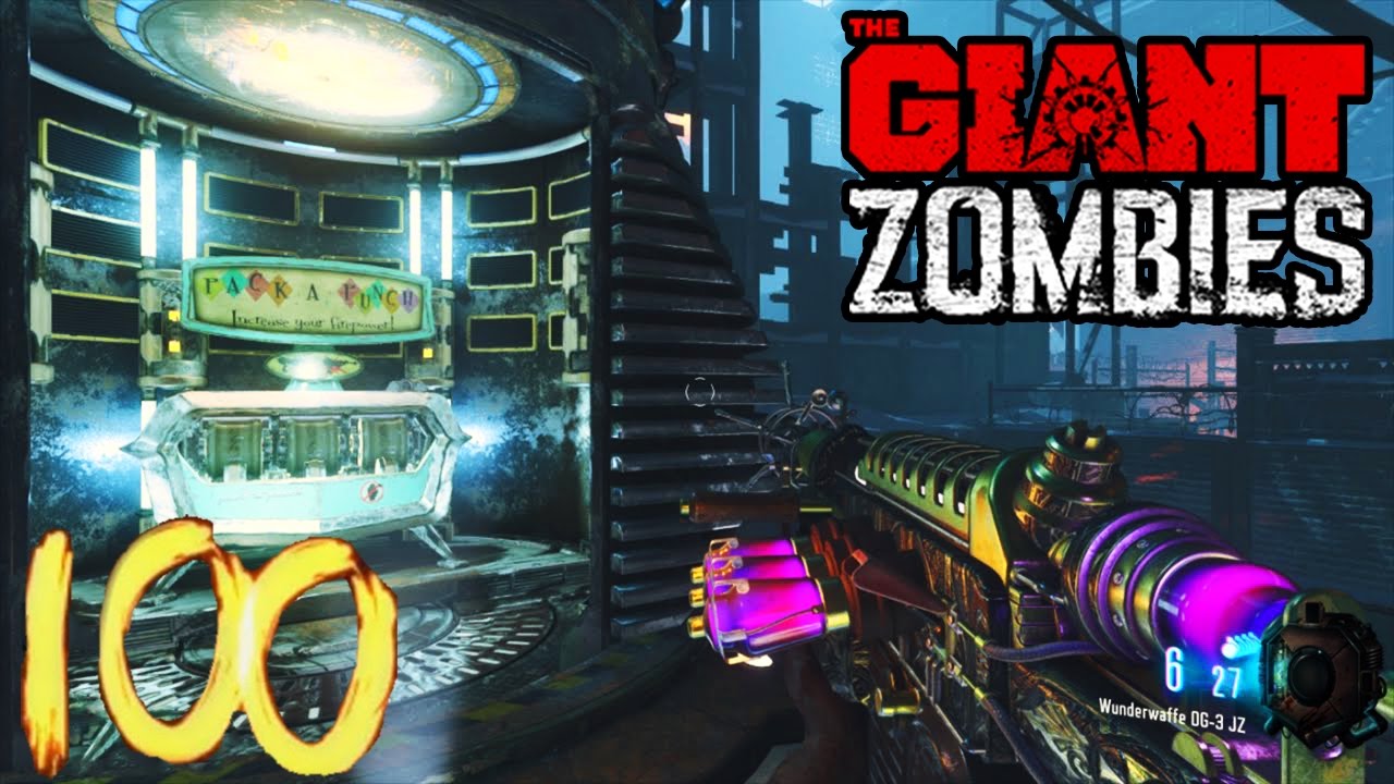 'THE GIANT' ROUND 100 COMPLETION FULL GAMEPLAY! ~ Black Ops 3 Zombies ...
