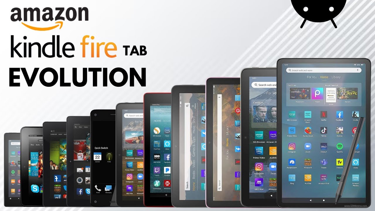 Evolution Of Amazon Kindle Fire Tablet - YouTube