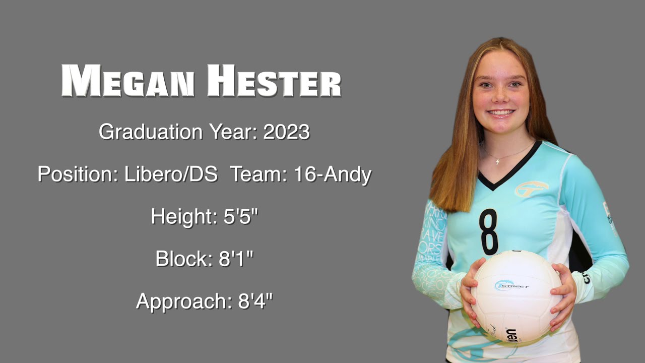 Megan Hester #8 Libero Class of 2023 Tstreet Volleyball Club - YouTube