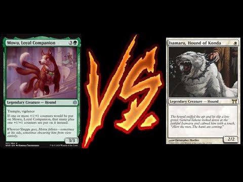 EDH Commander Challenge #105 Mowu, Loyal Companion Vs Isamaru, Hound of Konda