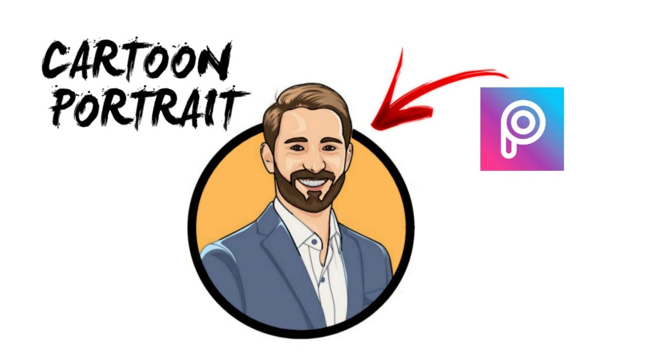How to Make CARTOON PORTRAIT LOGO || PICSART Editing Tutorial 2020 ...