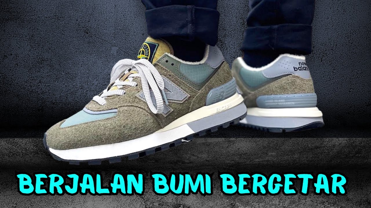 Review Sepatu New Balance 574 Legacy Stone Island | Sepatu Yang Paling ...