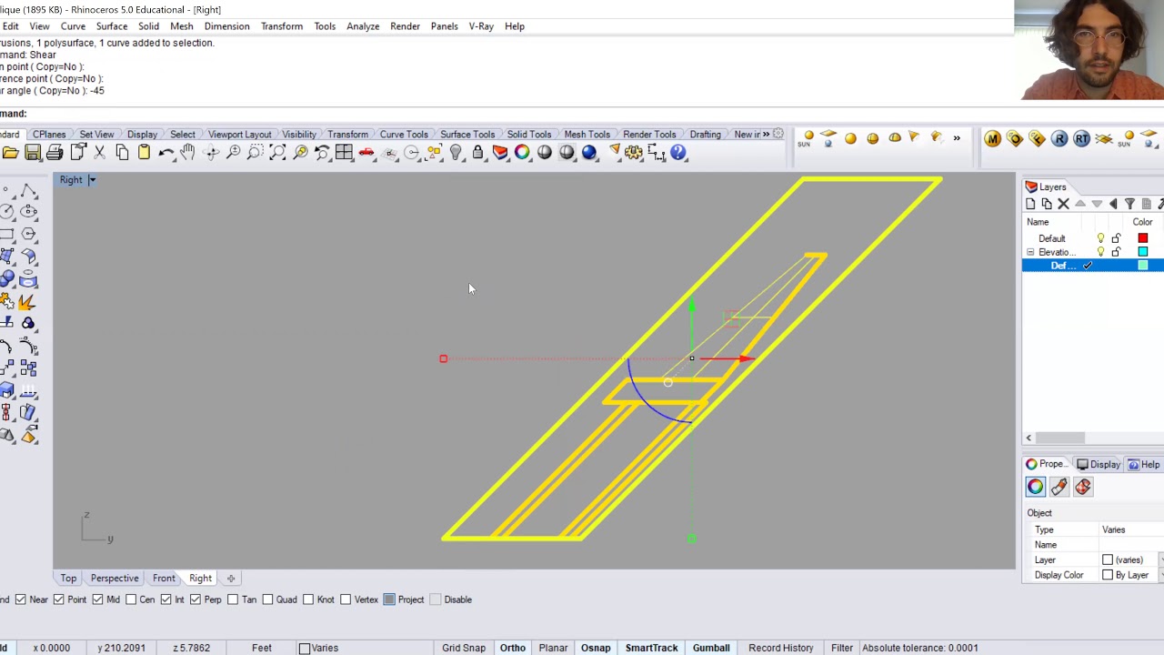 Cavalier Elevation Oblique Tutorial Video Rhino - YouTube