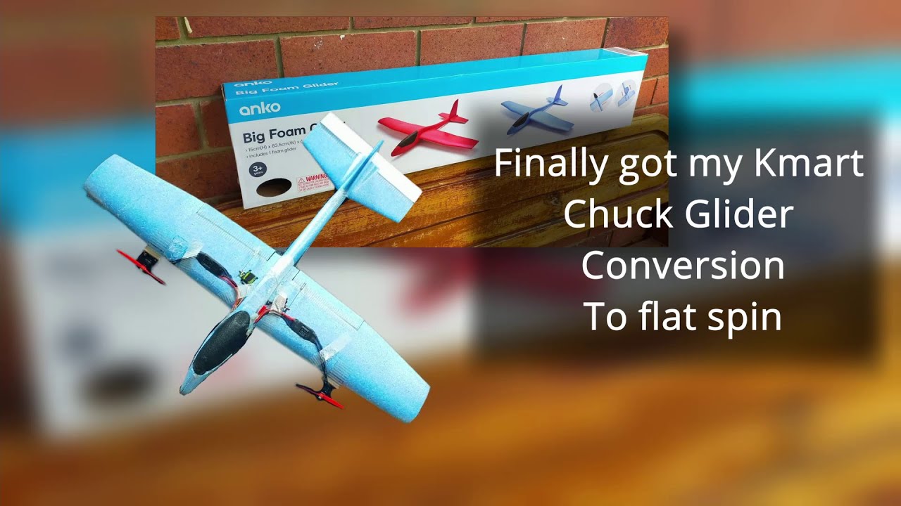 Finally made my $10 Chuck glider flat spin - YouTube