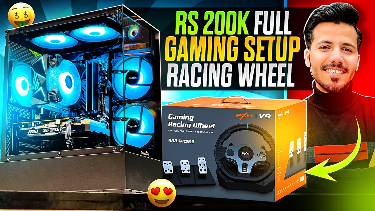 Rs 200K Full Gaming PC Build Setup with PXN V9 Racing Wheel | 200K ...
