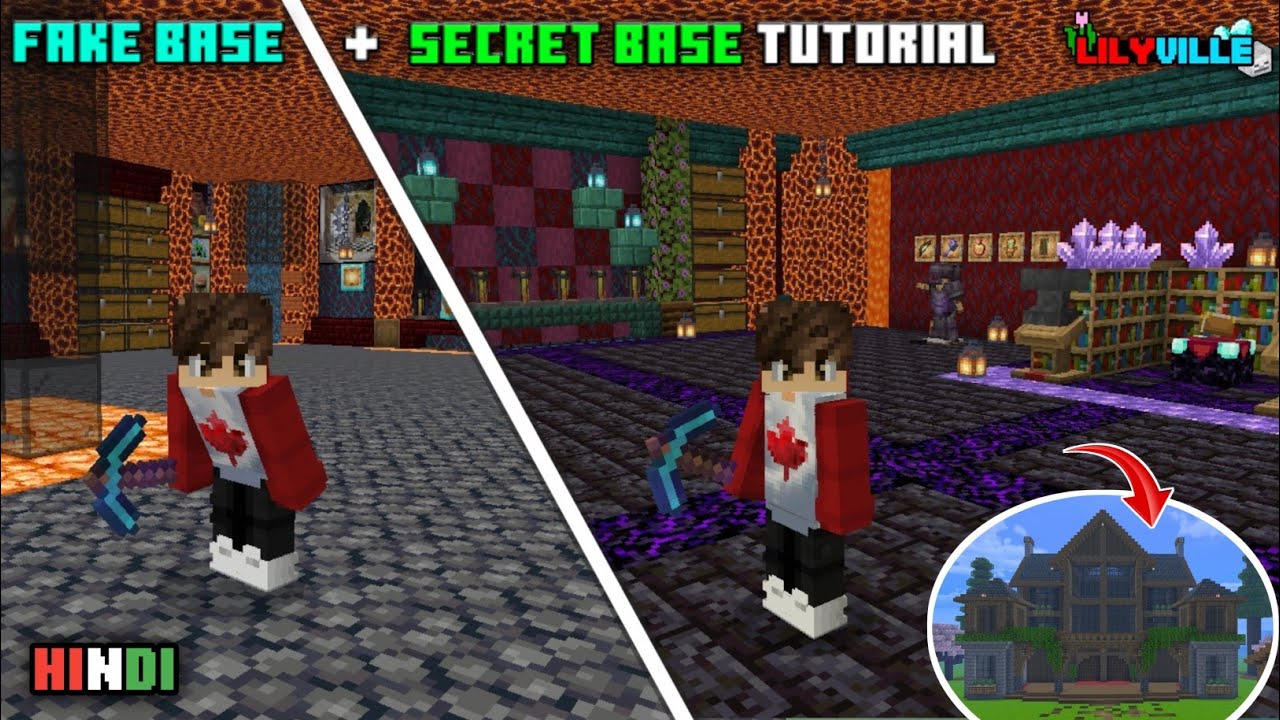 How To Make Anshu Bisht Lilyville Secret Base In Minecraft [Full ...