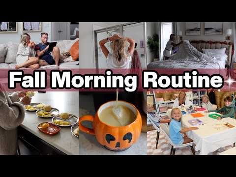 REALISTIC FALL MORNING ROUTINE 🍂 Mom of 4 | Homeschool + Easy Dinner