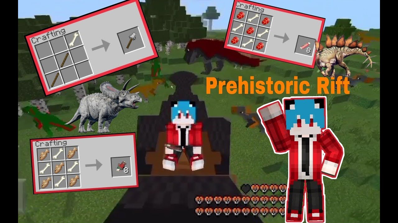(MCPE) Review Add-On( Prehistoric Rift ) - YouTube