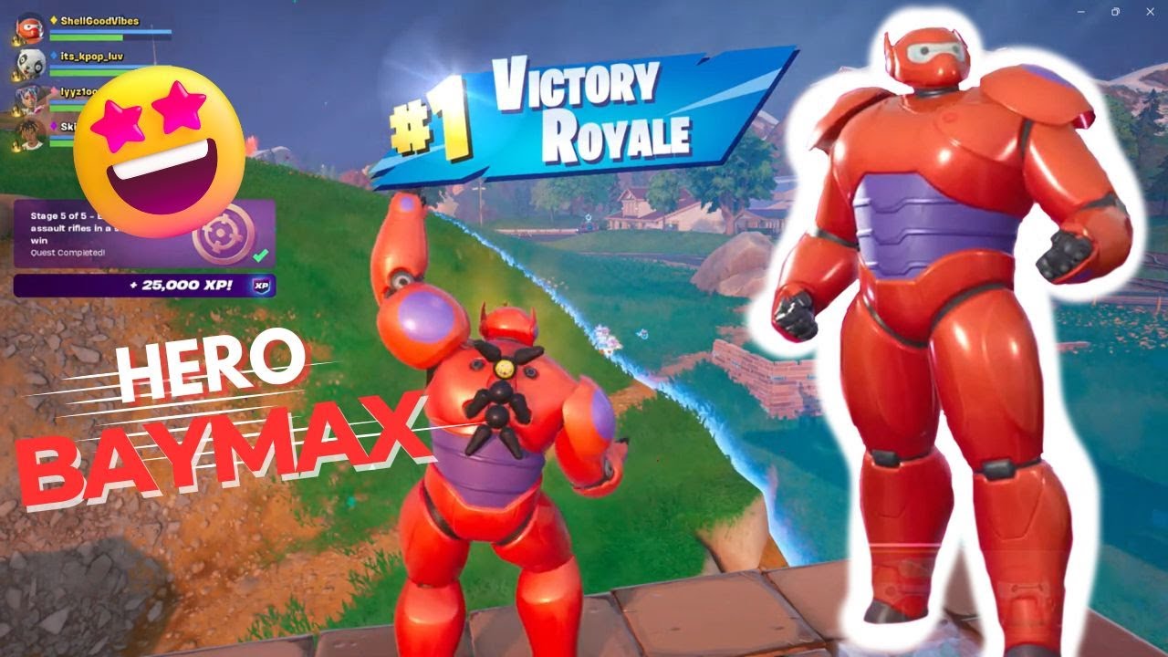 Fortnite| HERO BAYMAX🤖 WINNING ZERO BUILDS🤩🔥 - YouTube