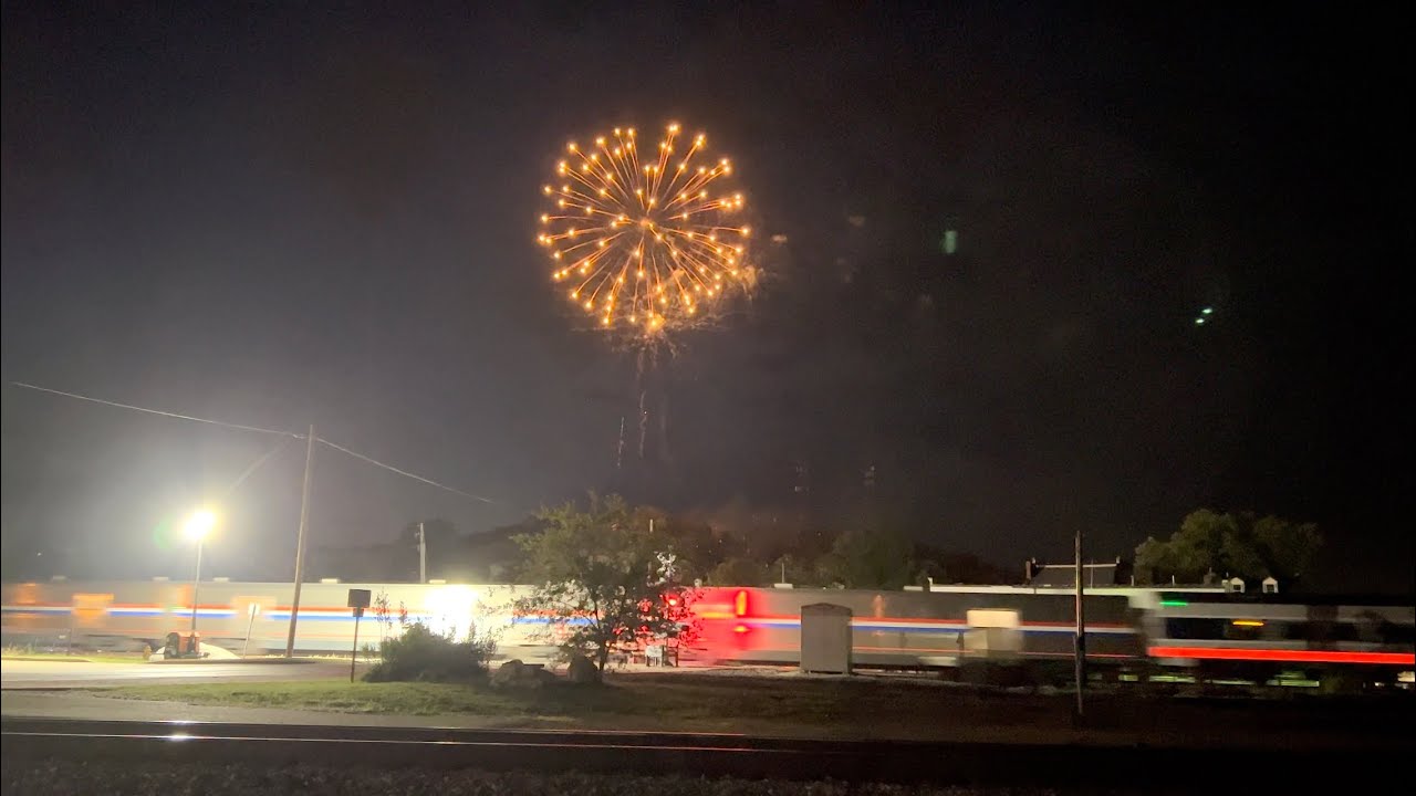 Amtrak With Fireworks - YouTube