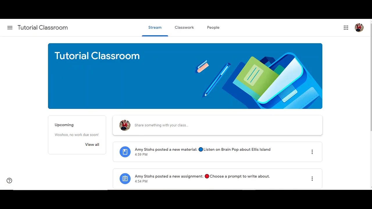 Google Classes Homepage Tutorial - YouTube