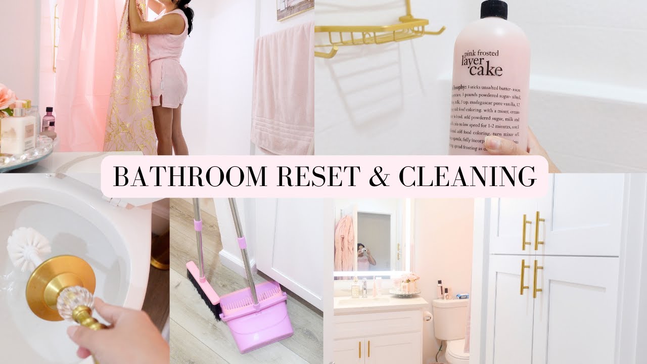 BATHROOM MAKEOVER & CLEAN WITH ME - YouTube