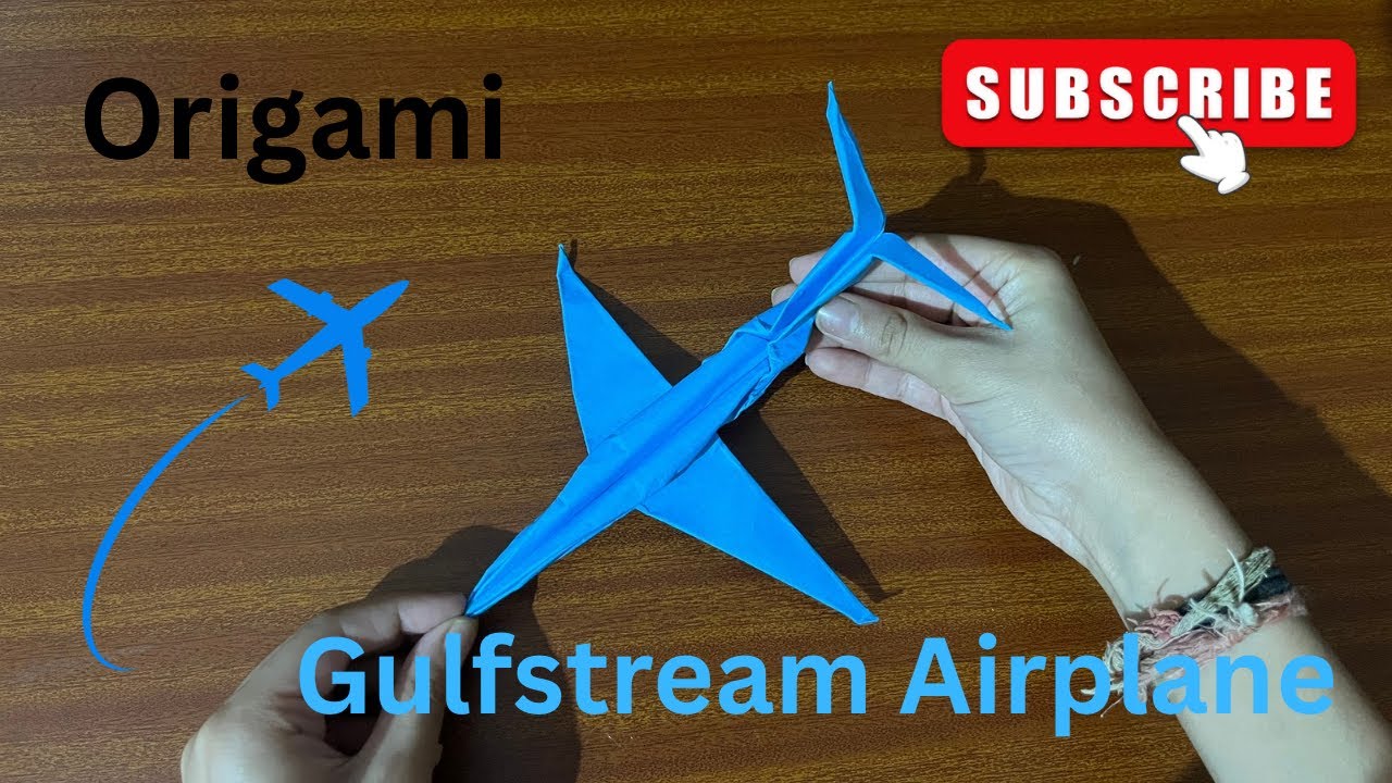 ORIGAMI AWESOME GULFSTREAM AIRPLANE | MADE BY ORIGAMI GADGETS | VERY ...
