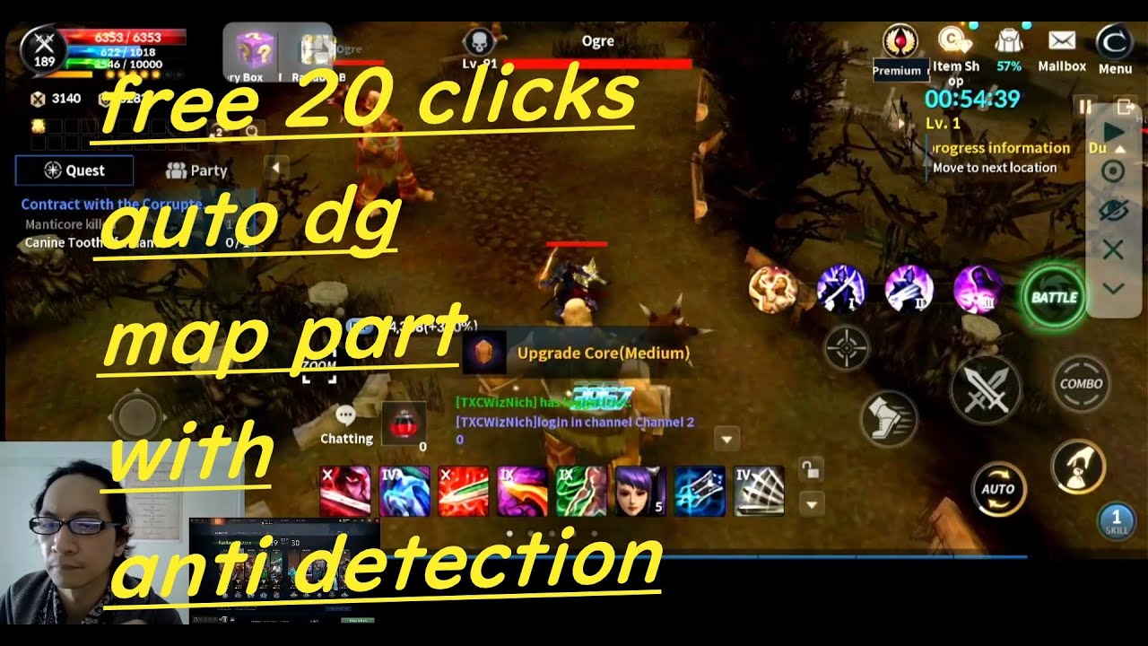 cabal mobile lake in the dusk (map part) 20 clicks auto dungeon - YouTube