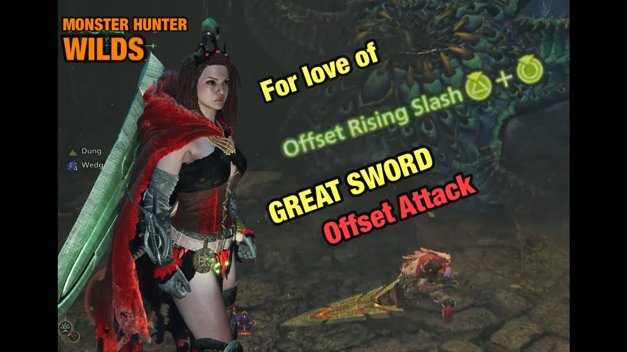 Monster Hunter Wilds : For love of GREAT SWORD Offset Attack - YouTube