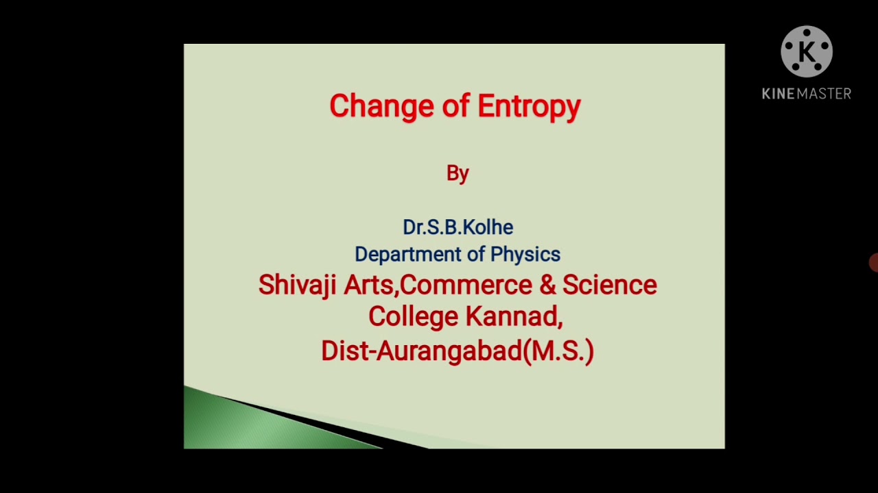 Change of entropy - YouTube