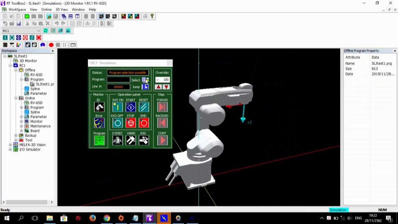 ผลการจำลองการเขียน 5LJ โดยใช้โปรแกรม RT ToolBox2 - YouTube