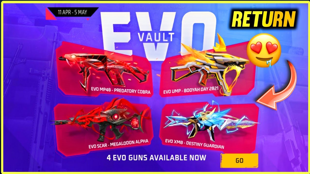 EVO VAULT EVENT ALL EVO GUN RETURN +(FreeFireHightlights)24kGoldn ...