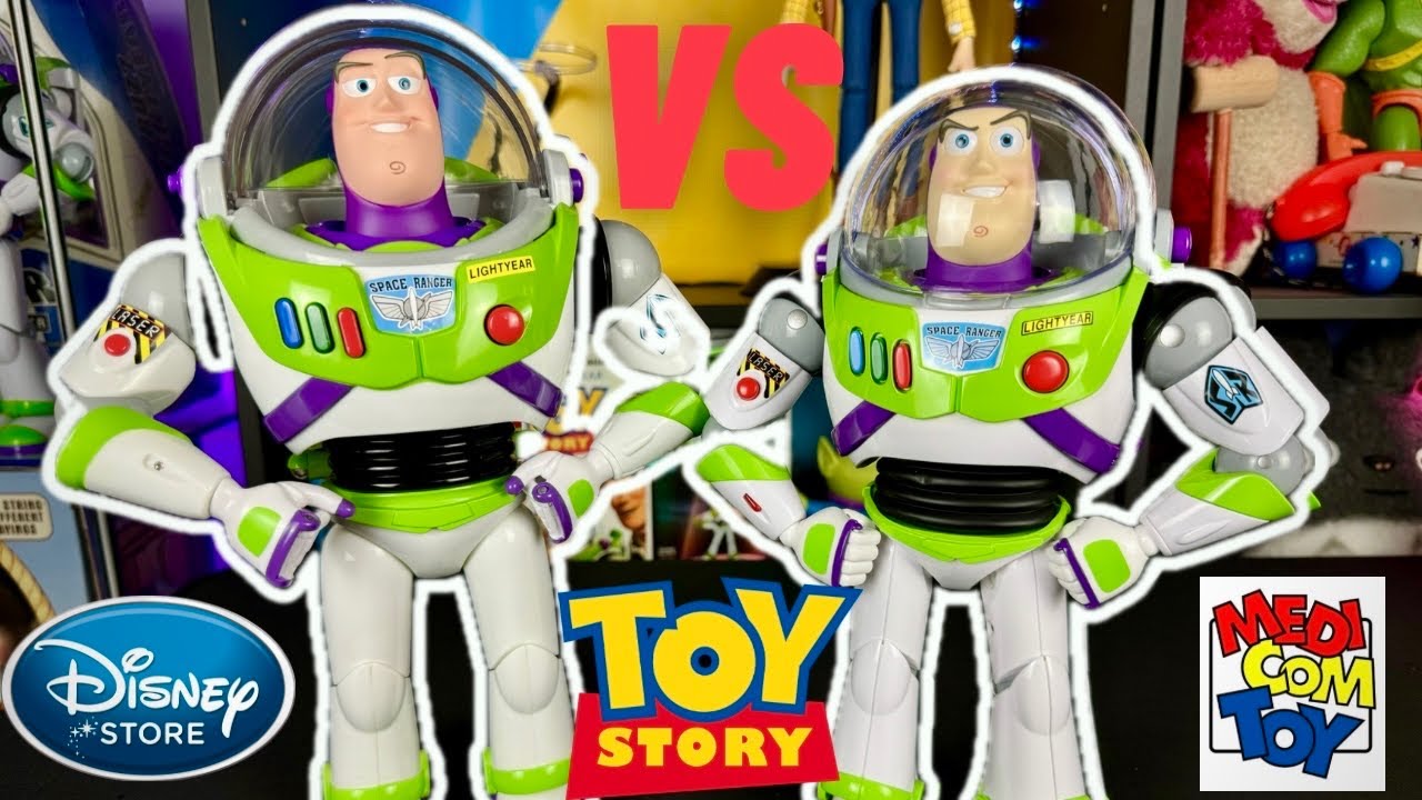 Disney Store Buzz VS Medicom Buzz Lightyear - YouTube