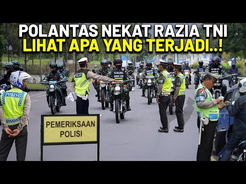 RAZIA POLANTAS MEMANAS! Anggota TNI NGAMUK Terobos Operasi Kepolisian, Suasana Tegang