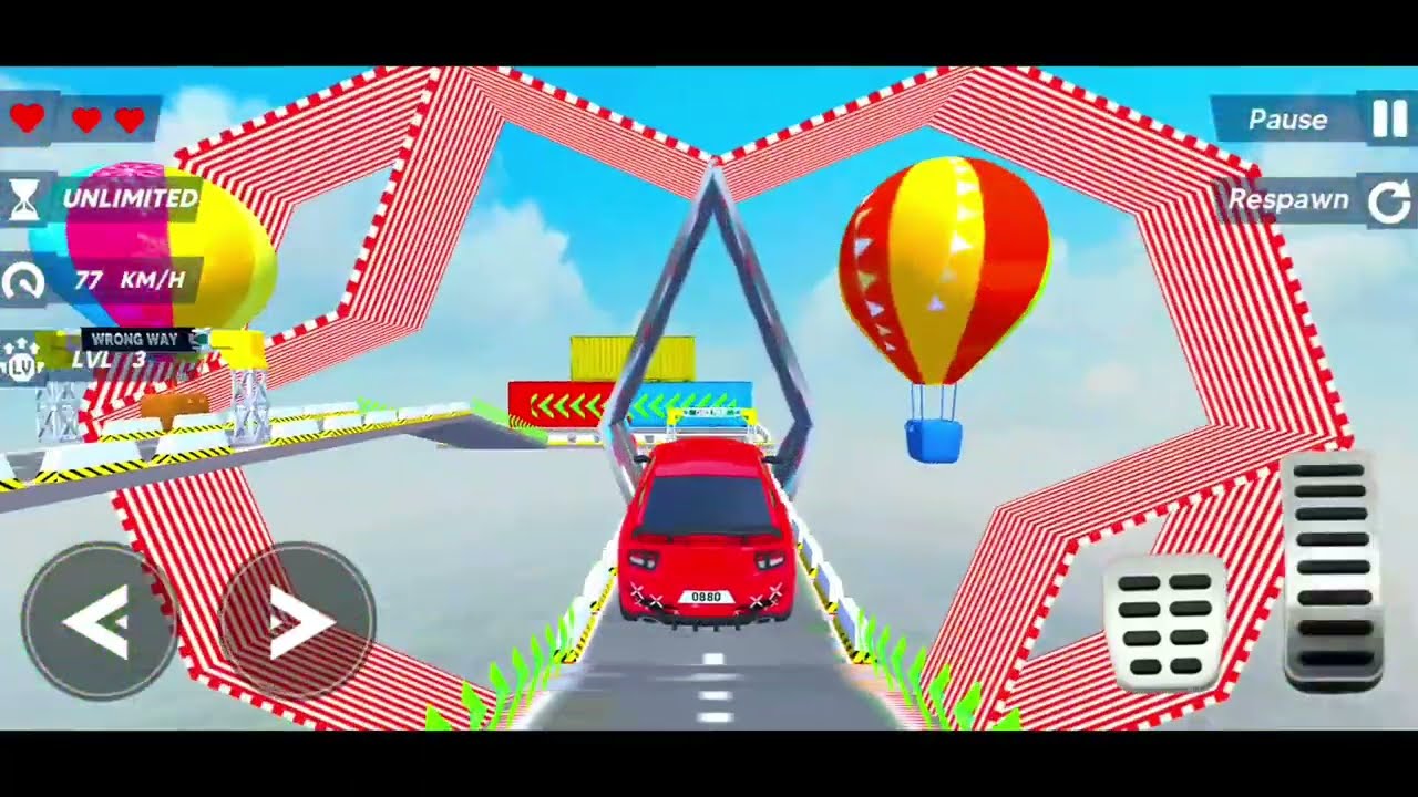 Impossible 3d Car Stunt Driving | 3d Car Stunt Game | Game Video - YouTube