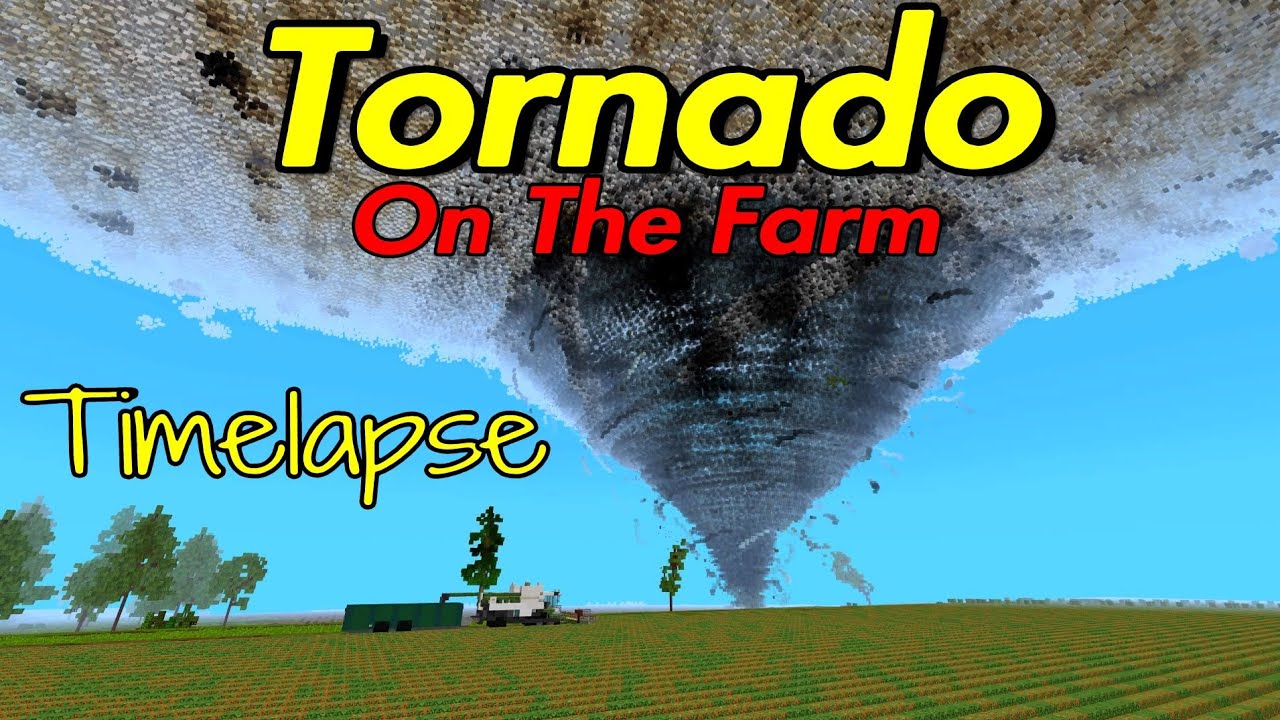 Tornado Destroys Farm In Minecraft 15k Sub Special - YouTube