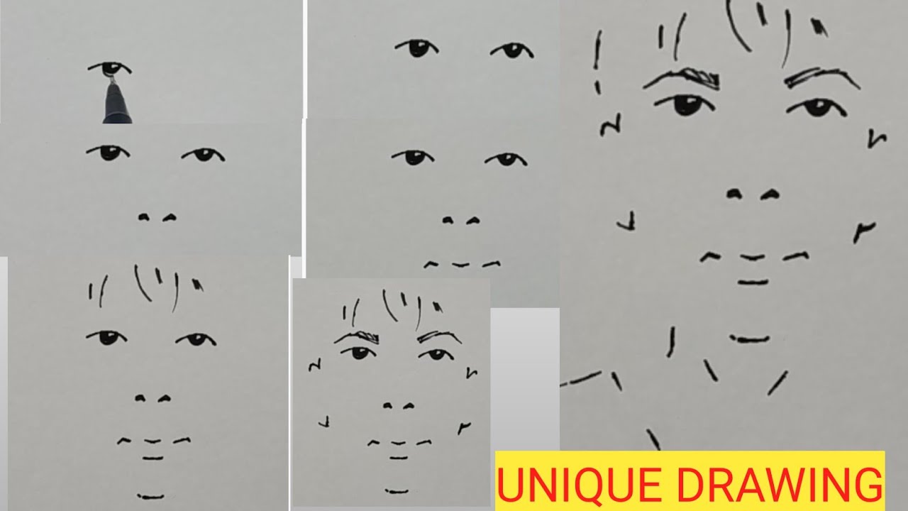 unique portrait drawing technique idea ️ ️ // viral drawing techniques ...