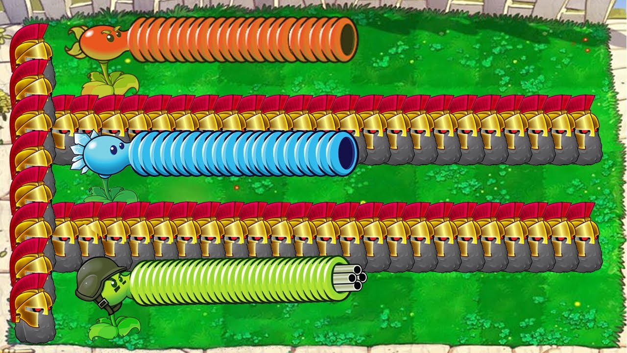 Repeater X Snow pea X Gatling pea vs 999 Gargantuar - Plants vs Zombies ...