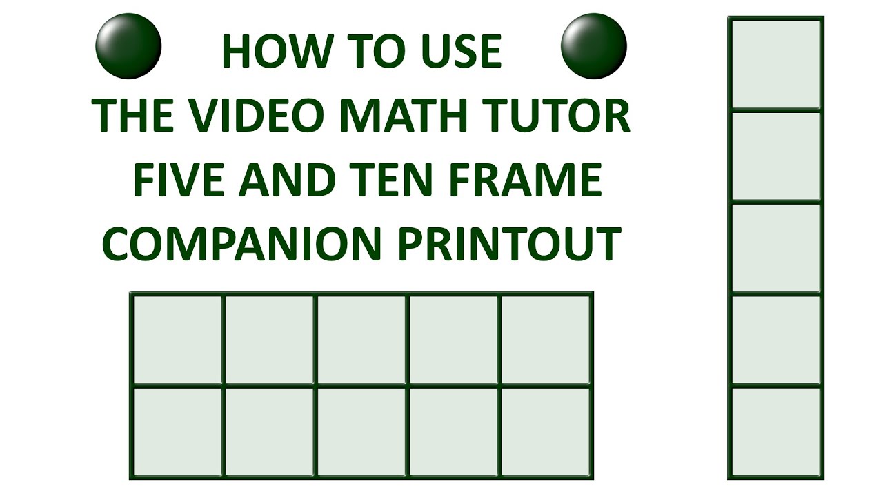 How to Use My Five and Ten Frame Companion Printout - YouTube