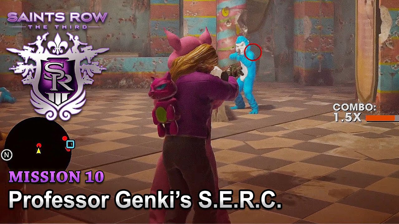 Saints Row 3 - Mission 10 - Professor Genki's S.E.R.C. [Pierce ...