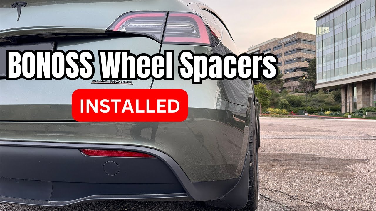 BONOSS Wheel Spacers Install - Tesla Model Y Performance - YouTube