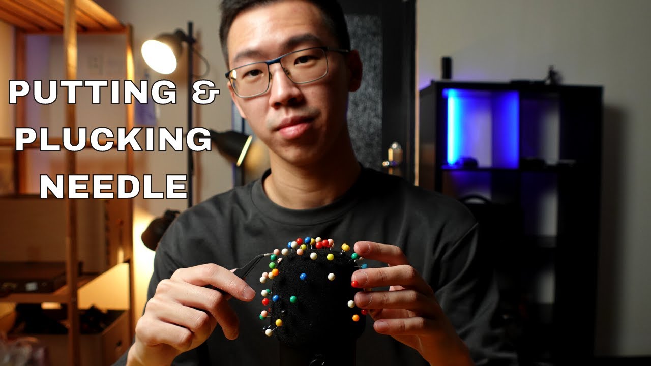 ASMR | PUTTING AND PLUCKING NEEDLE FROM THE MIC! 🪡 - YouTube