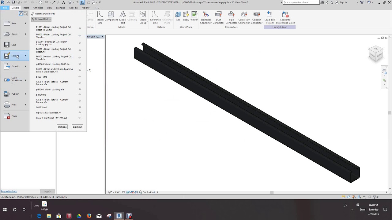 Revit Calculting Weight - YouTube