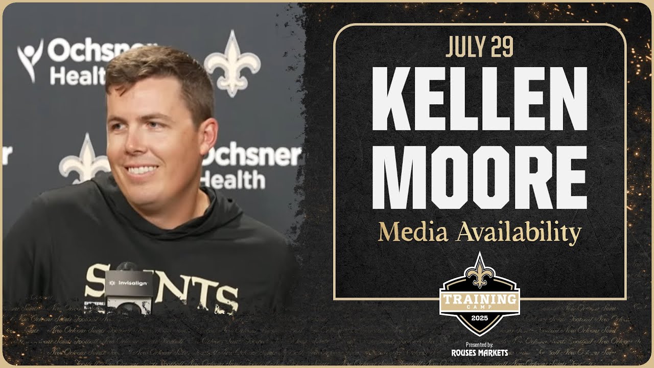 Kellen Moore recaps Day 6 | Saints Training Camp 2025 - YouTube