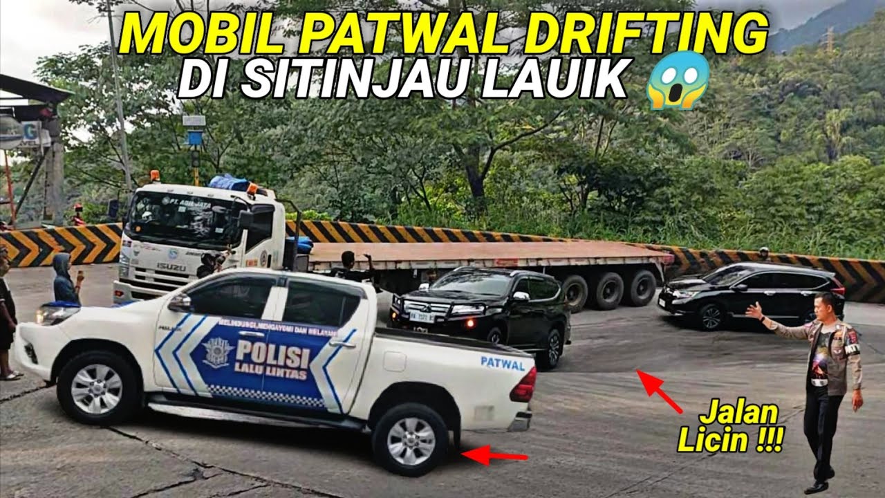 Mobil Patwal Selip Paraah Seperti Ngedrift di Tanjakan Sitinjau Lauik ...
