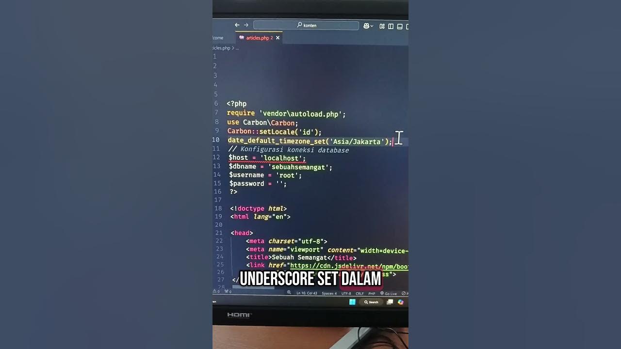 Tutorial membuat tampilan tanggal PHP Carbon #coding #programming # ...