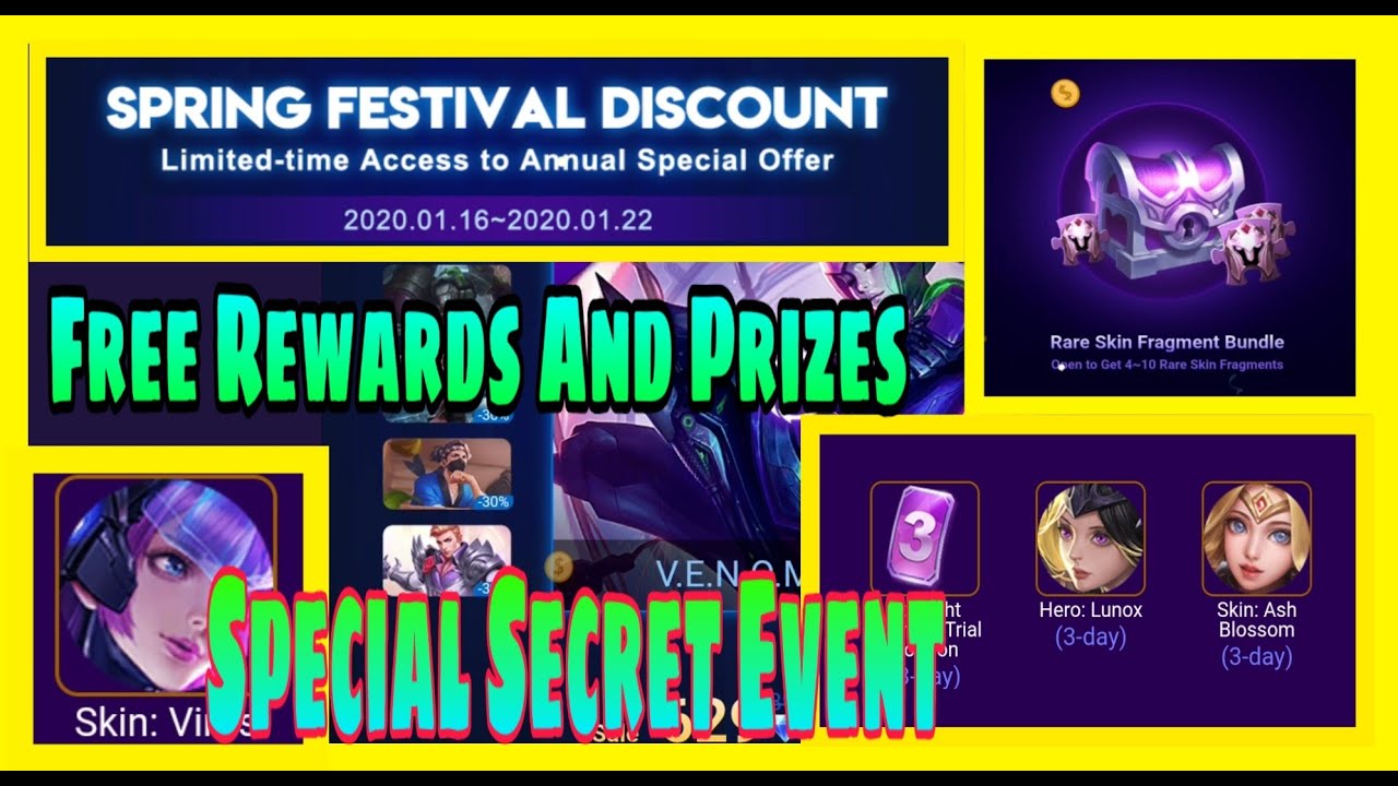 MLBB SPRING FESTIVAL OFFICIAL EVENT 2020 🔥🔥|| FREE SKIN EVENT || - YouTube