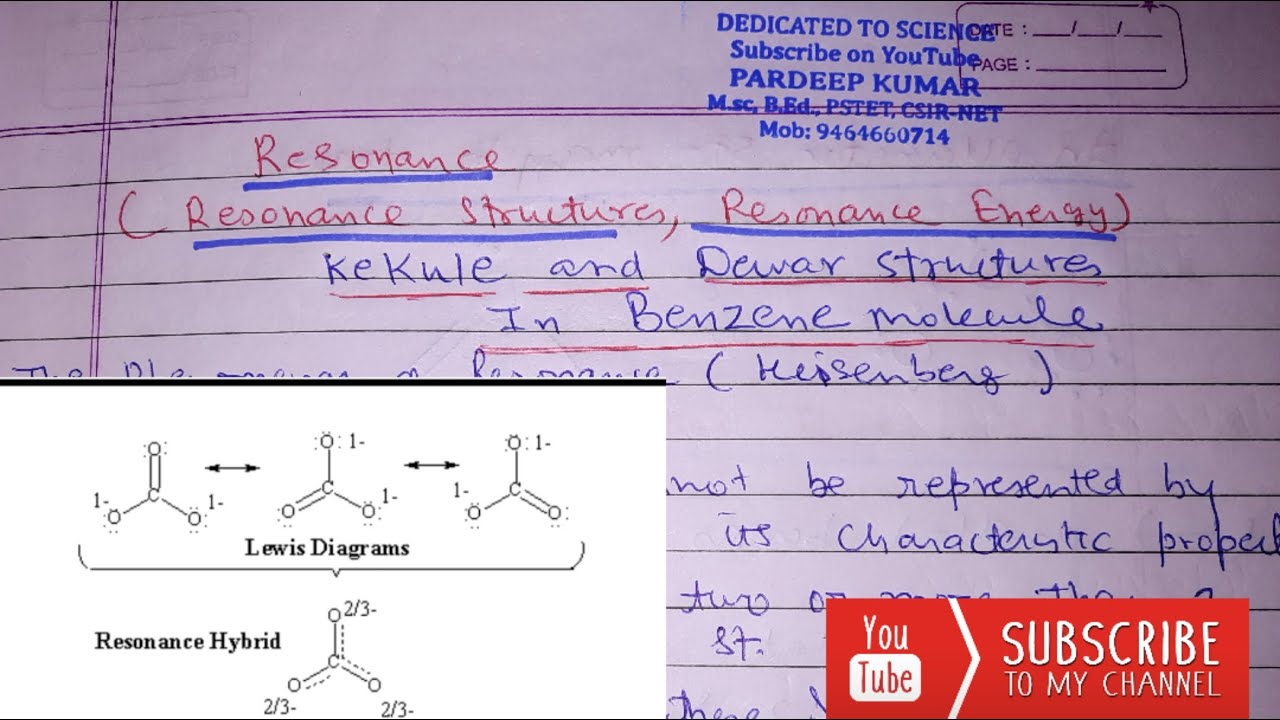 Resonance|Rules of writing resonance structures|kukule and Dewar ...