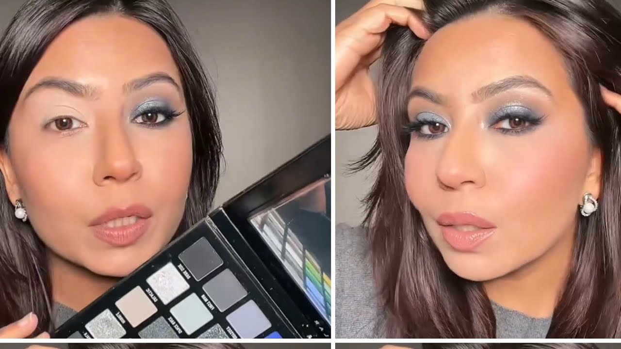 Makeup Tutorial for Brown Eyes | Grey Silverish Eyeshadow Tutorial ...