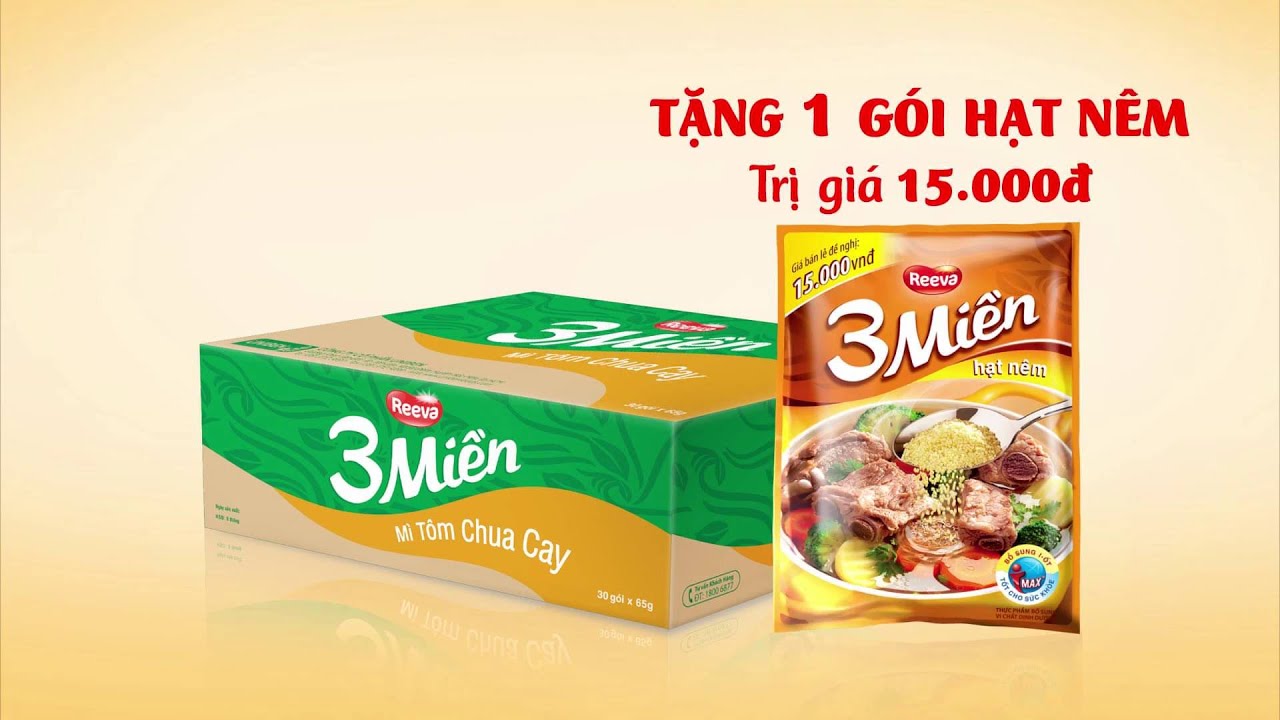 Mi 3 Mien tang goi Hat nem 200g - YouTube