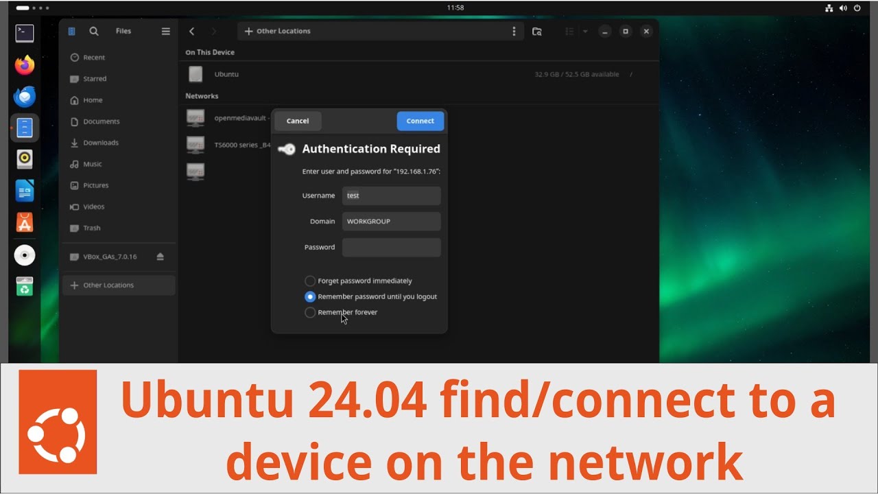 When I need to find/connect to a device on the network with Files ...