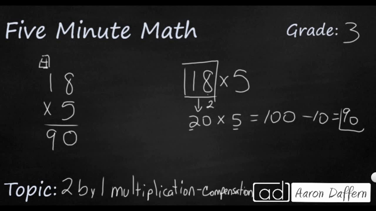 3rd Grade Math 2 by 1 Multiplication - Compensation - YouTube