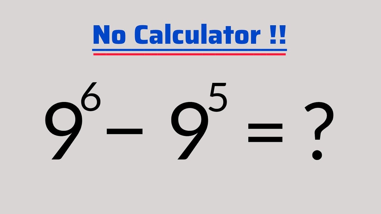 Tricky Exponential Maths Problem Maths Olympiad Maths Question 4914