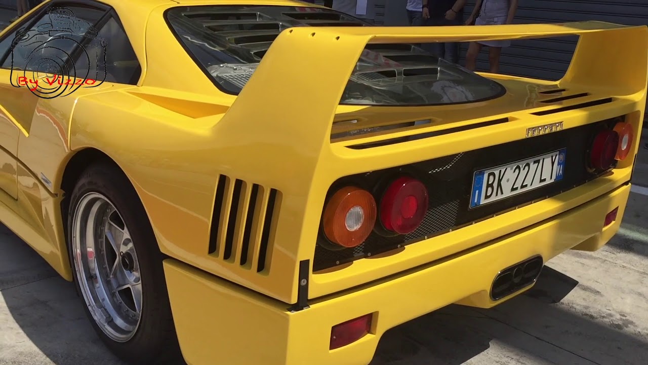 Ferrari F40 Gialla All'Autodromo di Monza By Vizzo - YouTube