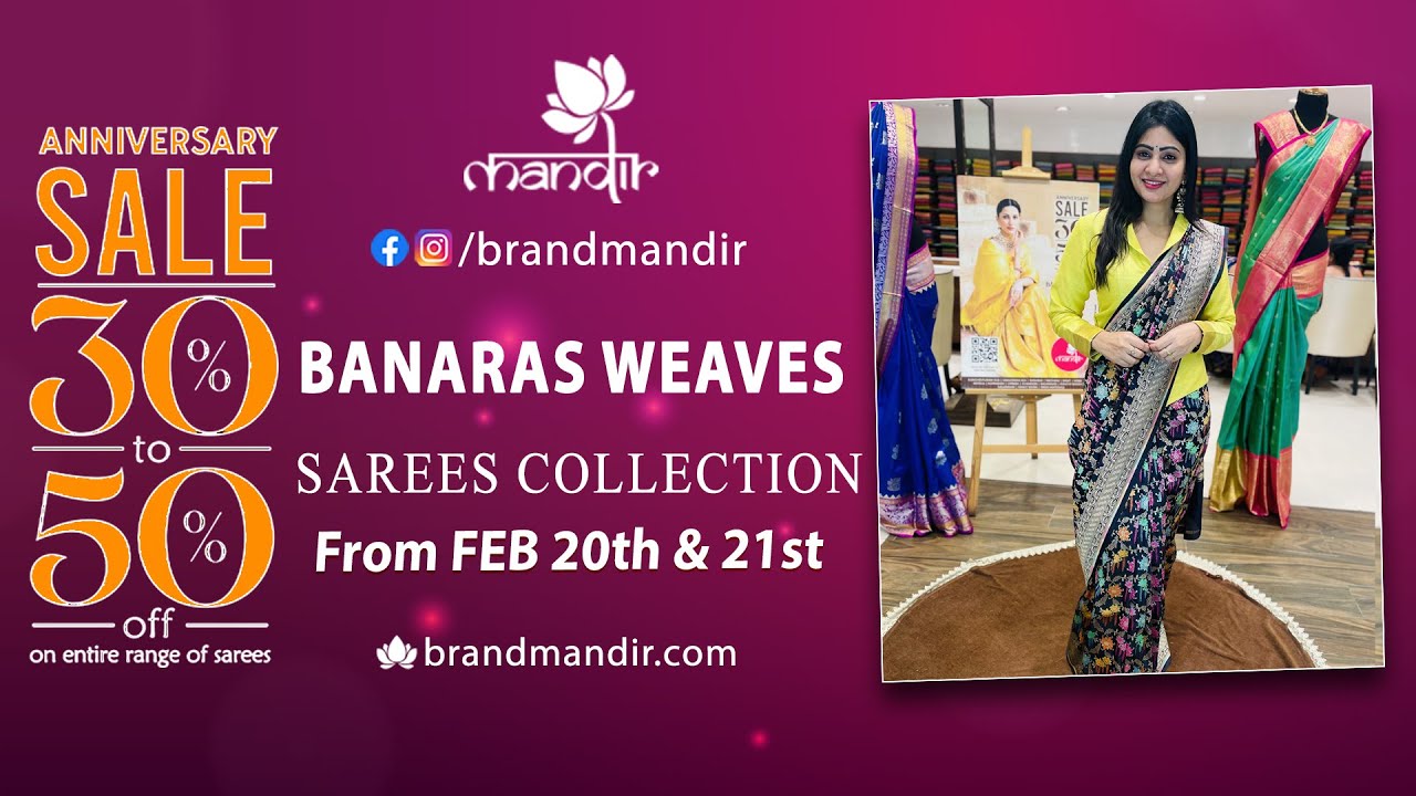 Anniversary Sale | Banaras Weaves Sarees | FLAT 30% To 50% OFF | Brand ...
