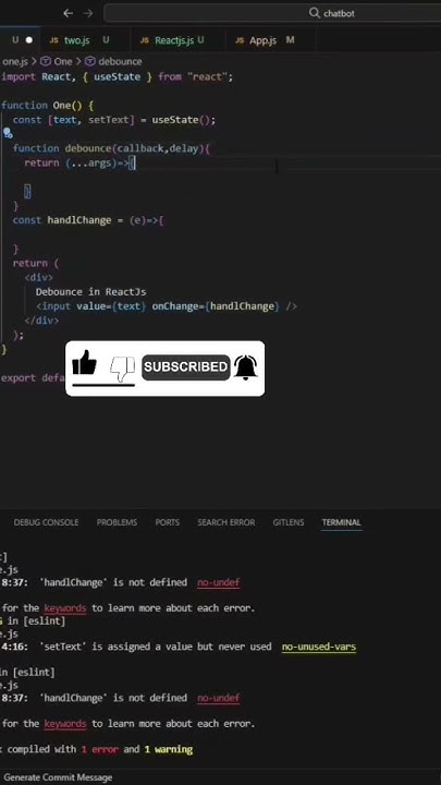 Debounce in reactjs #react - YouTube