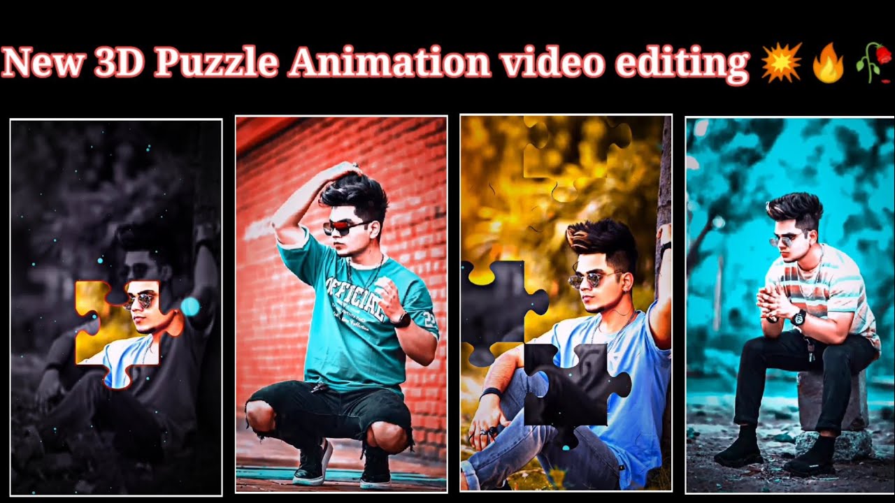 New 3D puzzle animation video editing in Alight motion. Editing boy ...