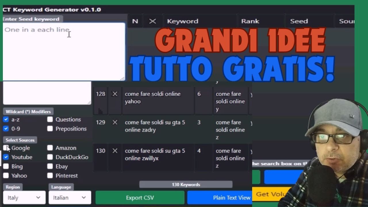 Come Utilizzare Gratis ICT Keyword Generator: Trova parole chiave - YouTube